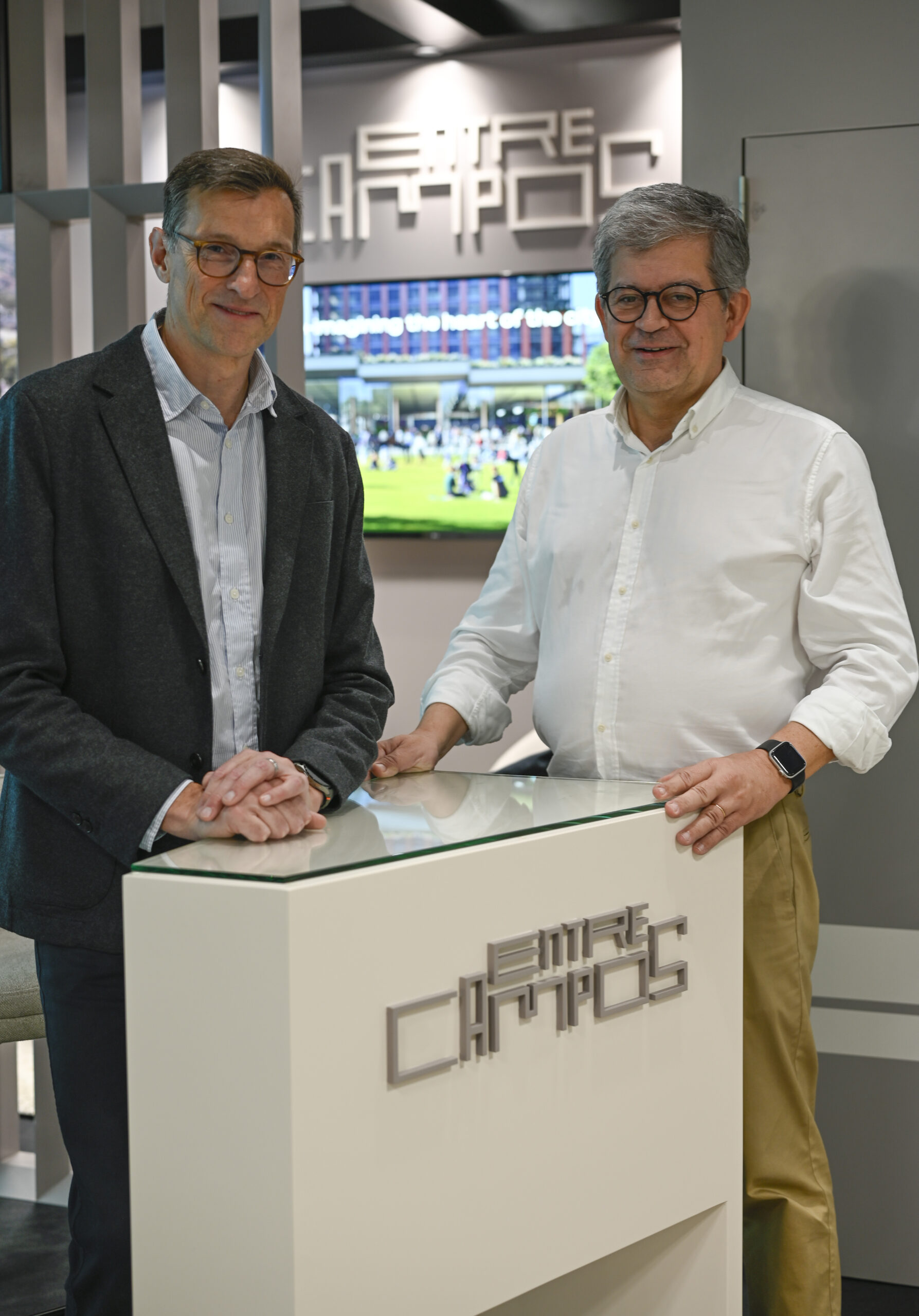 Michael Purefoy & Migeul Santana from ENTRE CAMPOS during Mapic 2024 on November 25th